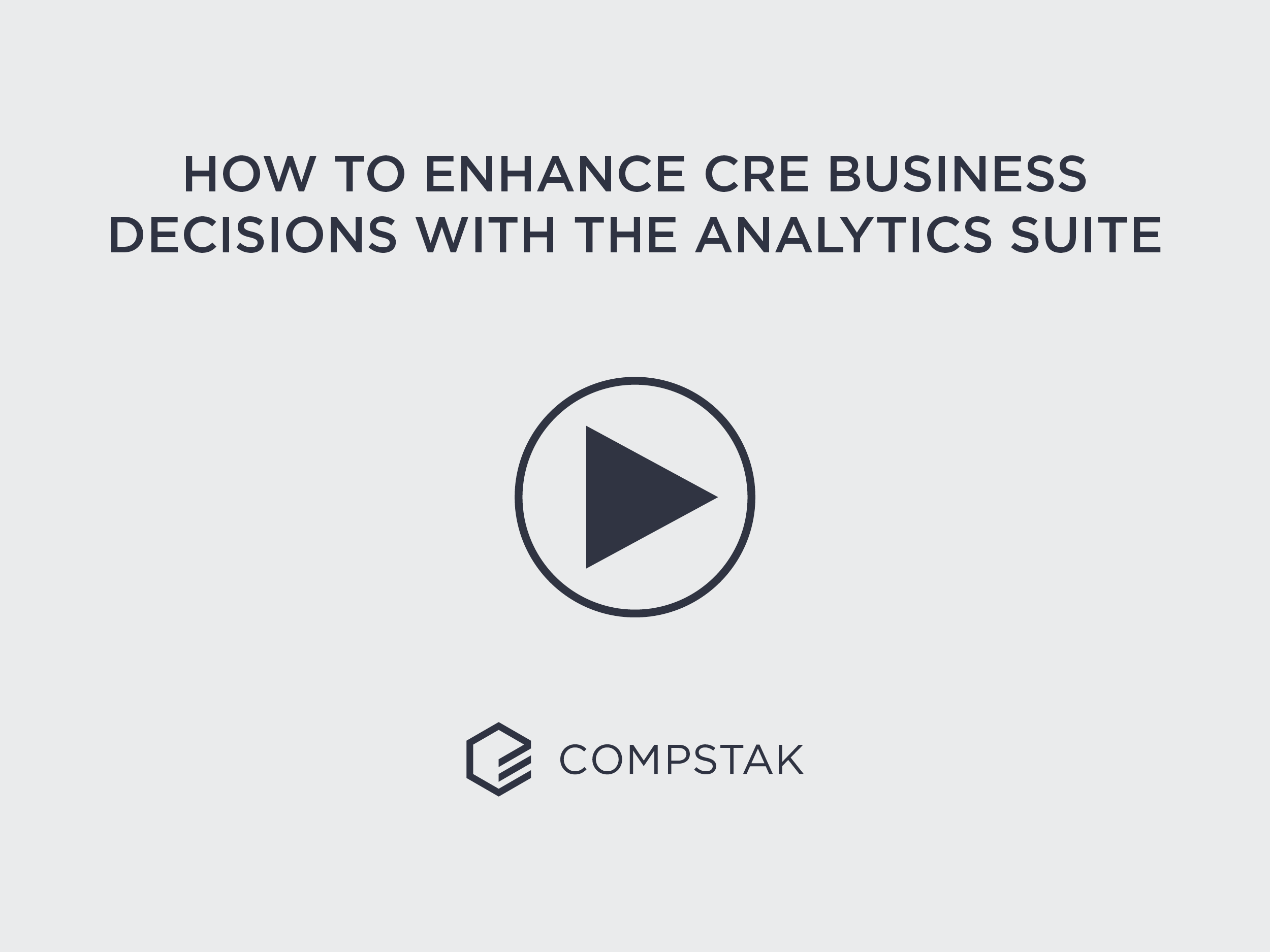 Enhance CRE business decisions with CompStak Analytics Suite - CompStak